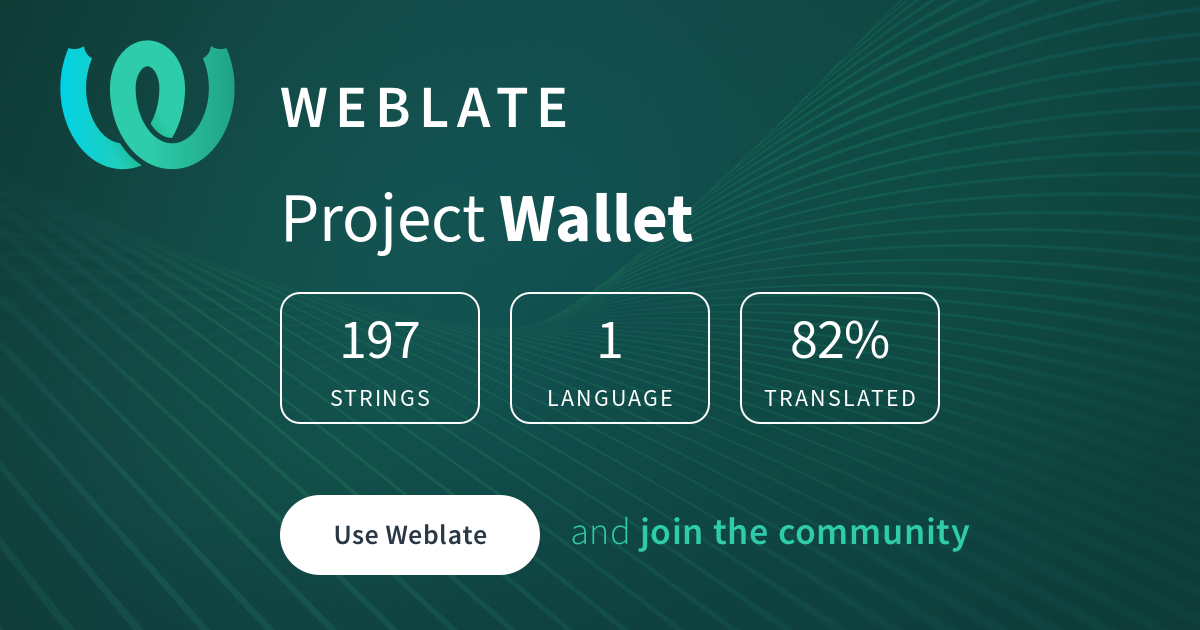 Get involved in Wallet! @ Weblate